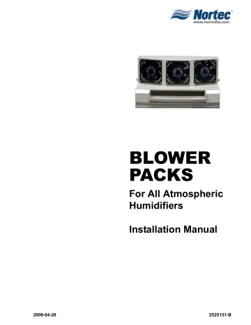 Condair 2525151 B Blower Pack Installation manual | Manualzz