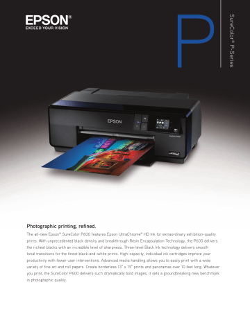 Epson SureColor P600 Specification | Manualzz