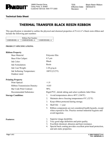 Panduit RMER4BL-A Technical Reference | Manualzz