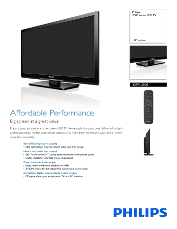 Philips 3000 Series 32PFL3508/F8 Quick Manual | Manualzz