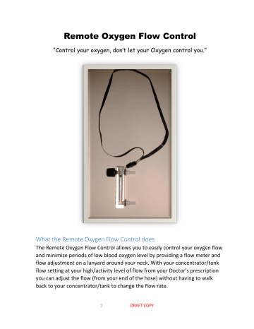 Remote Oxygen Flow Control User Manual | Manualzz
