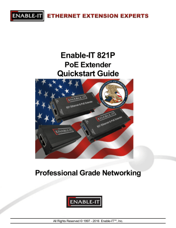 Enable-IT 821P PoE Extender Quickstart Guide | Manualzz