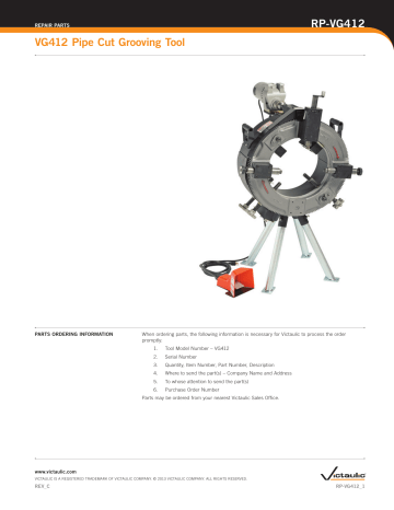 Victaulic Orbital Cut Grooving Tool Style VG412 Repair Manual | Manualzz
