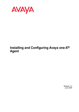 Avaya Agent - User manual, User's Guide, User Guide