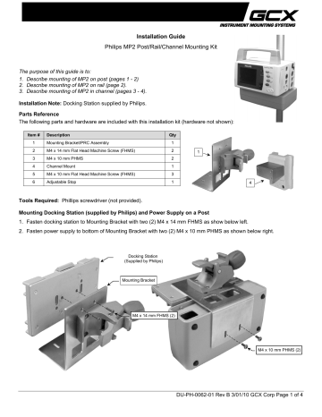 GCX Mounting Assembly Installation Guide | Manualzz