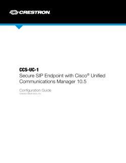 Crestron CCS-UC-1 - Product Manual, Quick Start, User guide, User manual | manualzz.com