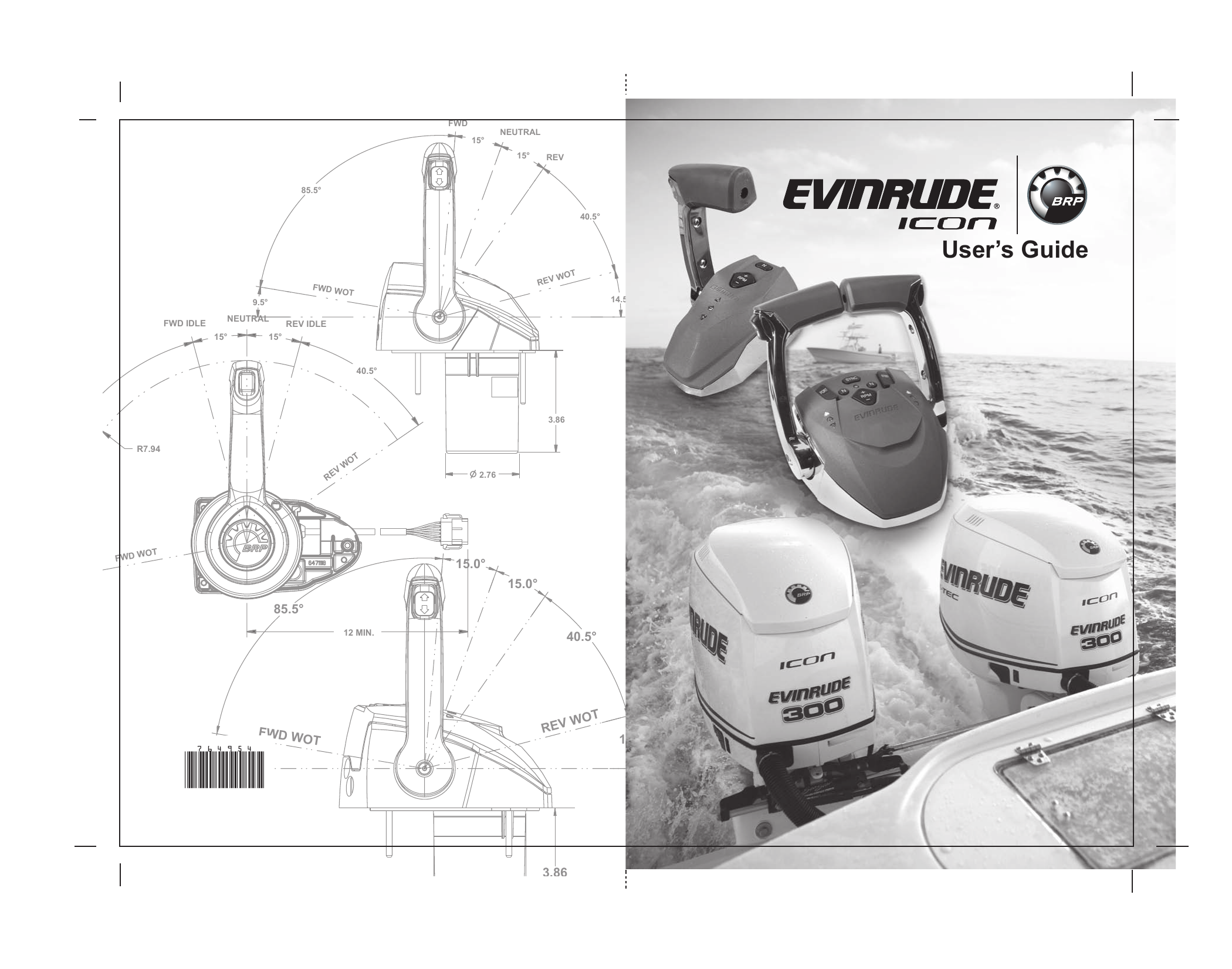 Evinrude ICON Dual Lever Binnacle Remote Control User's guide | Manualzz