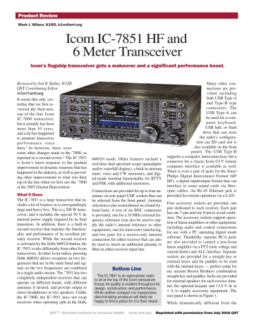 10 mhz reference frequency for ic-7800 - gsewidget