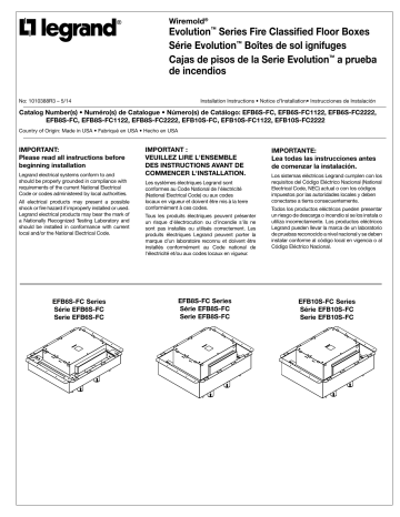 Legrand Evolution Series Fire Classified Floor Boxes Installation ...