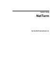 NetTerm User Guide: Terminal Emulation & Networking Software | Manualzz