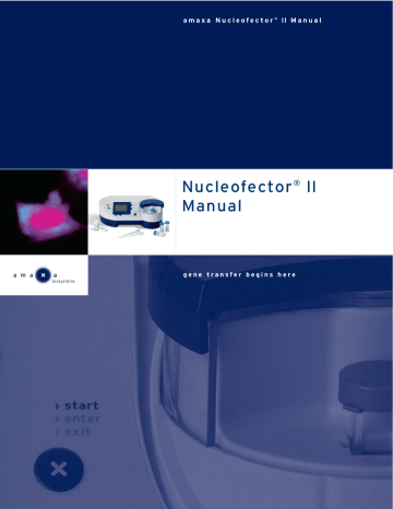 amaxa - Nucleofector II Manual | Manualzz