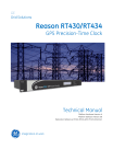 GE Reason RT430/RT434 GPS Precision-Time Clock Technical Manual | Manualzz