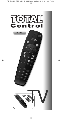 Total Control TV AND TELETEXT REMOTE Instruction Manual | Manualzz