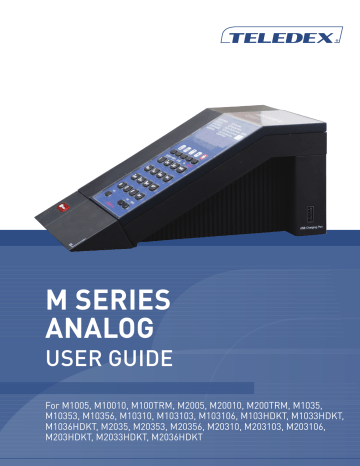 Teledex M Series Standard User guide | Manualzz