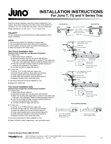 Juno T Trac Section Installation Instructions | Manualzz