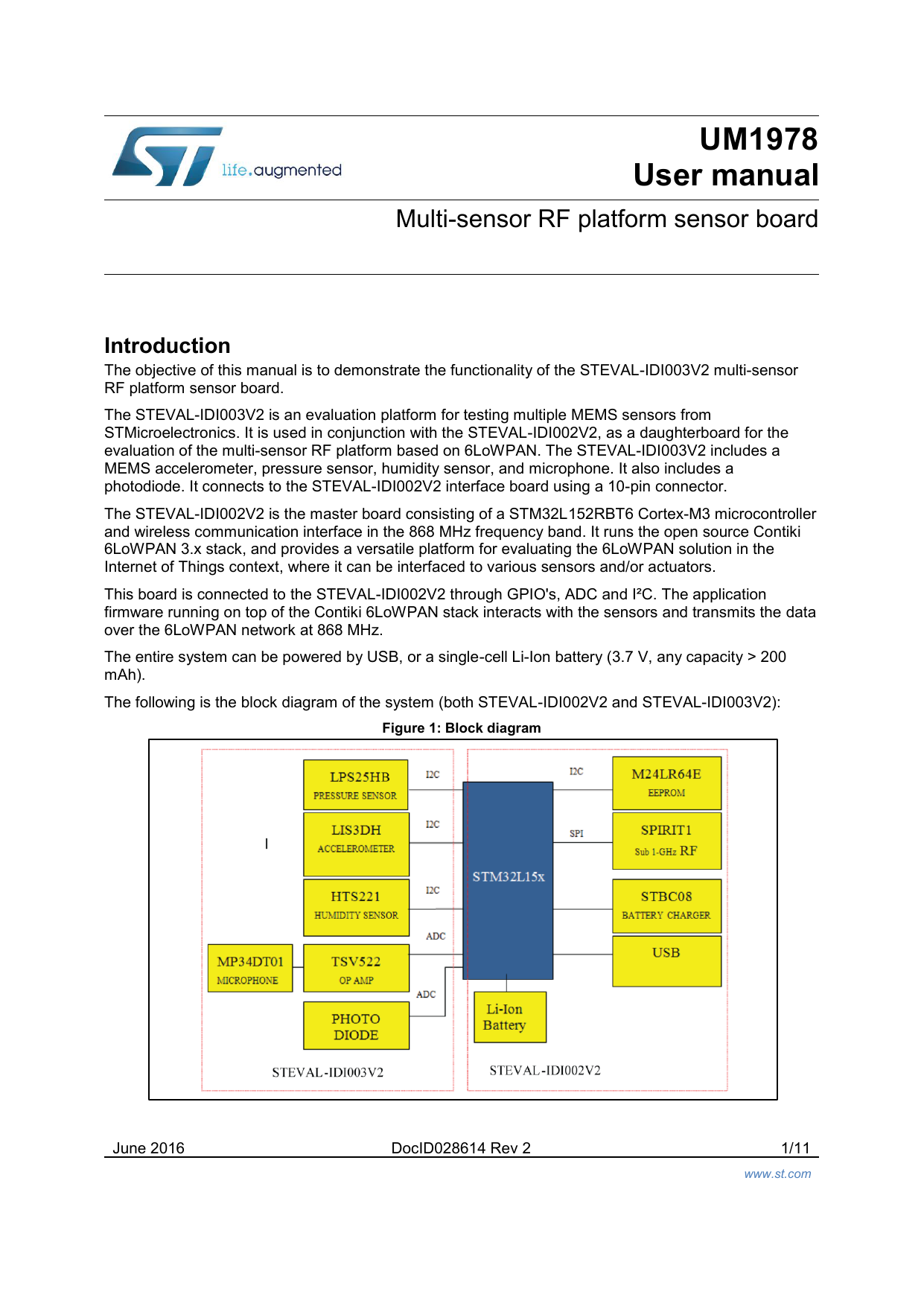 STMicroelectronics STEVAL-IDI003V2 User Manual | Manualzz