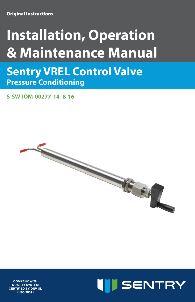 Sentry VREL Installation, Operation & Maintenance Manual | Manualzz