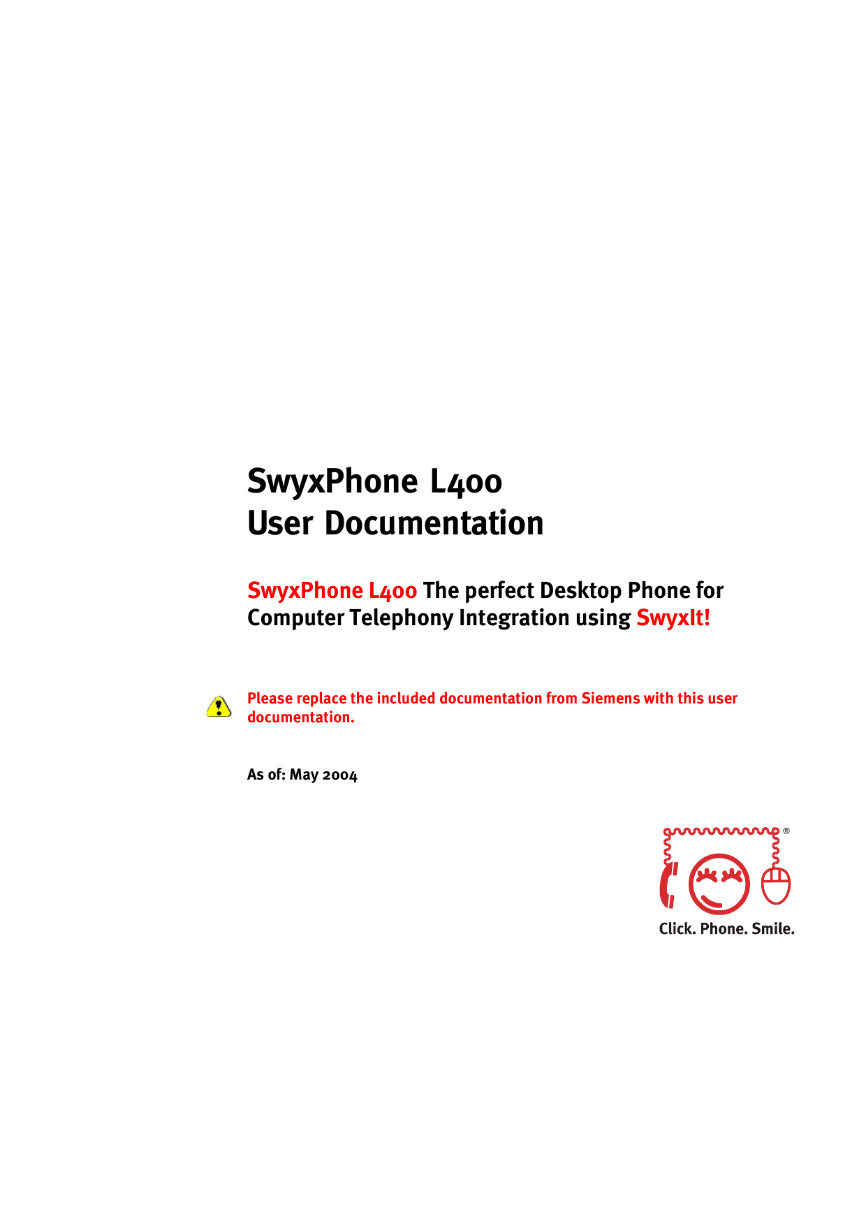 Swyx SwyxPhone L400 User Documentation | Manualzz