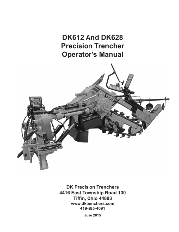DK 612 & DK 628 Precision Trencher Operator's Manual | Manualzz
