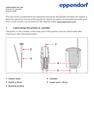 Eppendorf Grease for Pipettes Instructions for use | Manualzz