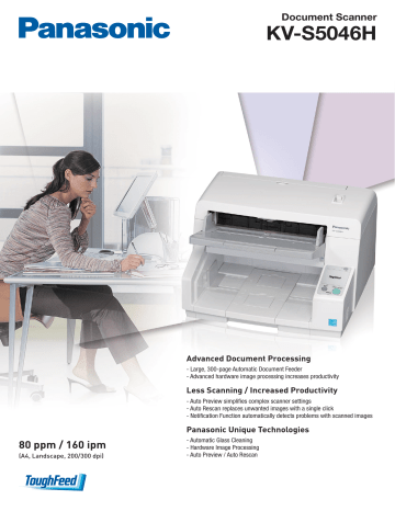 Panasonic KV-S5046H Quick Manual | Manualzz