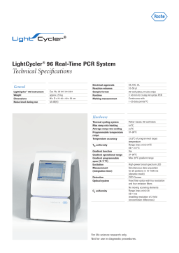 Roche LightCycler 96 - Specification