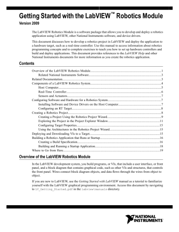 LabVIEW Robotics Module Getting Started | Manualzz