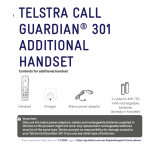 Telstra Call Guardian 301 Additional Handset User Guide | Manualzz