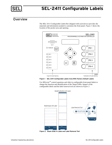 SEL-2411 Configurable Labels User Manual | Manualzz