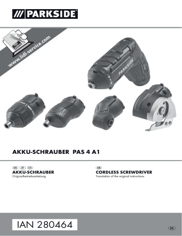Cordless screwdriver PAS 4 A1 - Original operating instructions | Manualzz