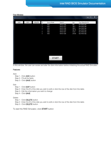 Intel RAID BIOS Simulator User Manual | Manualzz