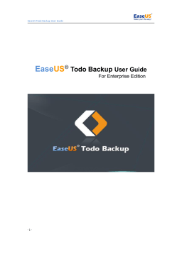 EaseUS Todo Backup - User Guide, User manual