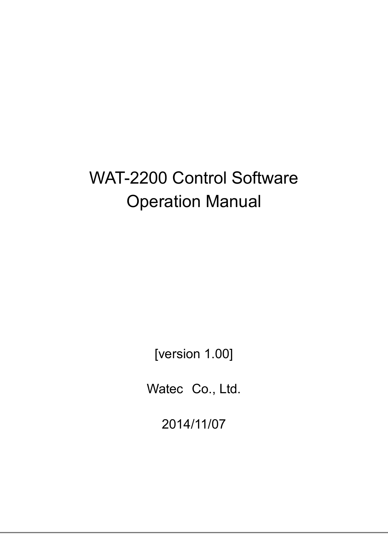 Watec WAT-2200 Owner's Manual | Manualzz
