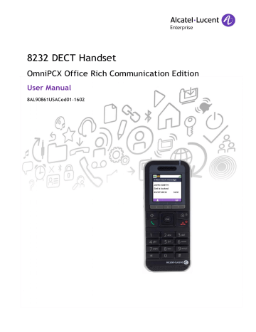 Alcatel-Lucent 8232 DECT Handset User manual | Manualzz