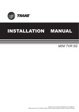 Trane MINI TVR 5G - Installation manual, Owner's manual