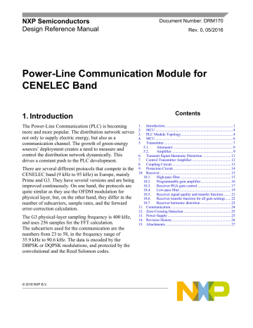 NXP Semiconductors Power-line Communication Module Design Reference ...