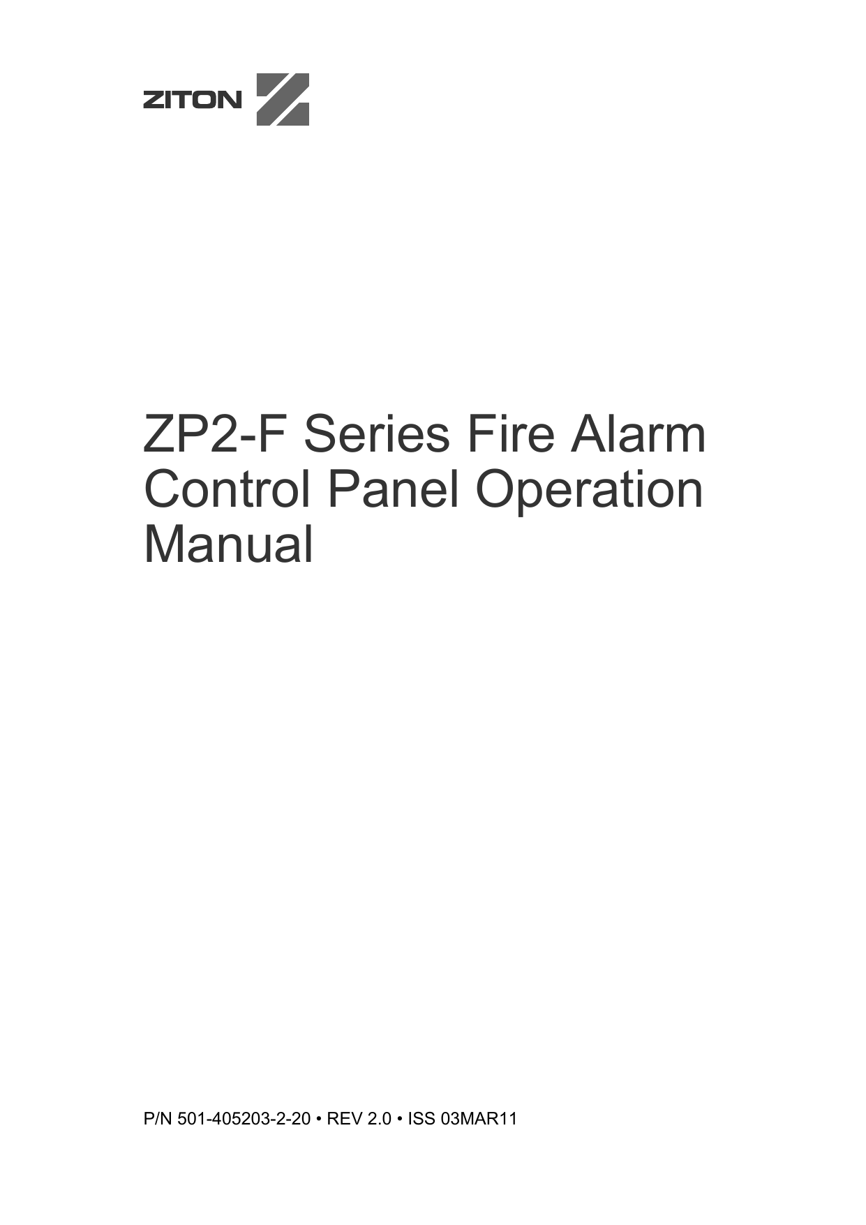 Ziton ZP2-F2-SC-S Operation Manual | Manualzz