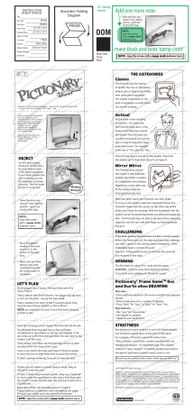 Mattel Pictionary Frame Game Instruction Sheet | Manualzz