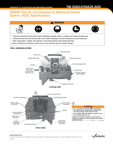 Victaulic Cut Grooving Tool Manual | Manualzz