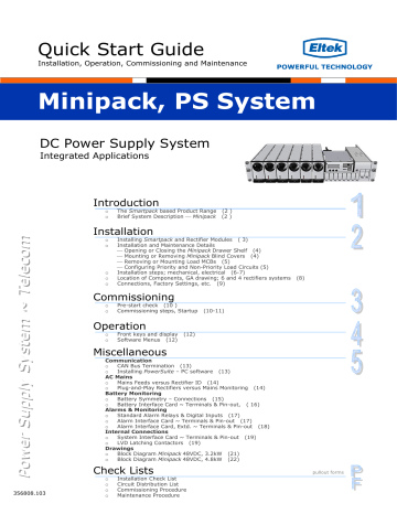 Eltek Minipack Quick start manual | Manualzz