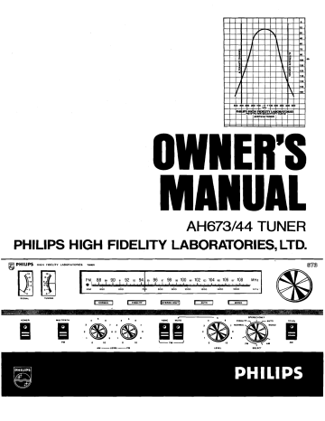 Philips AH673/44 Tuner Owner's Manual | Manualzz