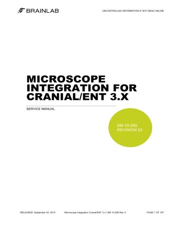 Brainlab Microscope Integration Cranial/ENT 3.x Service Manual | Manualzz
