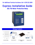 SEL-710 Motor Protection Relay Express Installation Guide | Manualzz