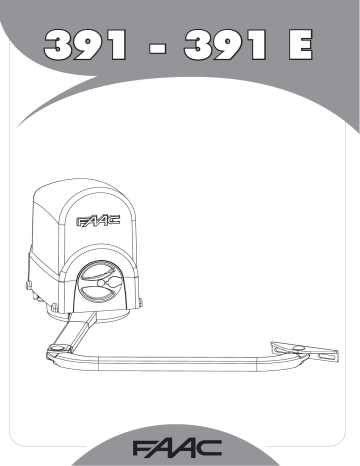 FAAC 391 E Installation manual | Manualzz
