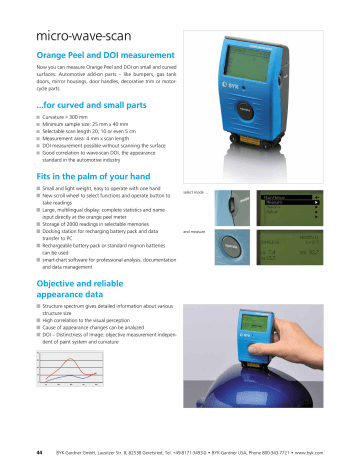 BYK-Gardner micro-wave-scan User Manual | Manualzz