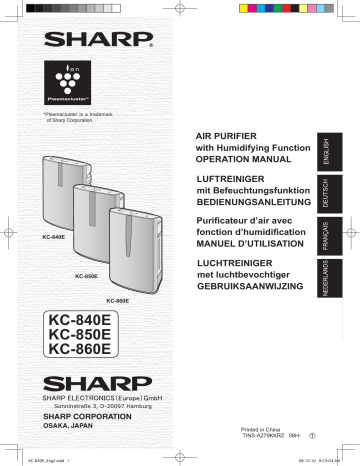 Sharp KC-850E Operation Manual | Manualzz