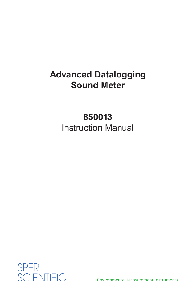 Meets IEC61672 and ANSI S1.4 Sper Scientific 840015 Type 1 Sound Meter tillescenter Sound ...