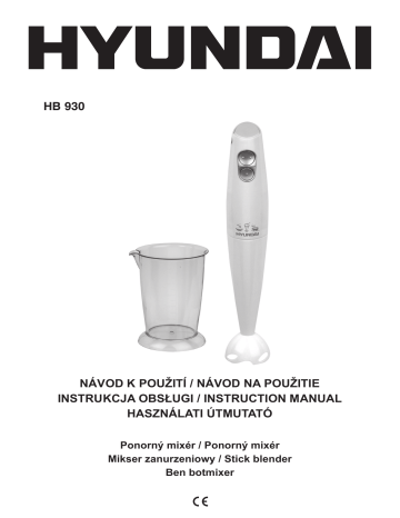 HYUNDAI HB 930 Stick Blender Instruction Manual | Manualzz