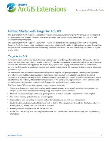 Getting Started with Target for ArcGIS - How-To Guide | Manualzz
