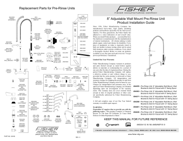 Fisher 2915 60 in. Pre-Rinse Hose Installation Manual | Manualzz